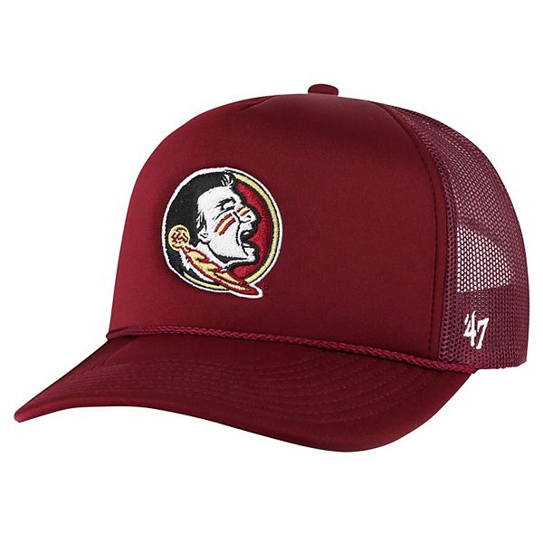 Men's '47 Garnet Florida State Seminoles Foam Front Mesh Trucker ...