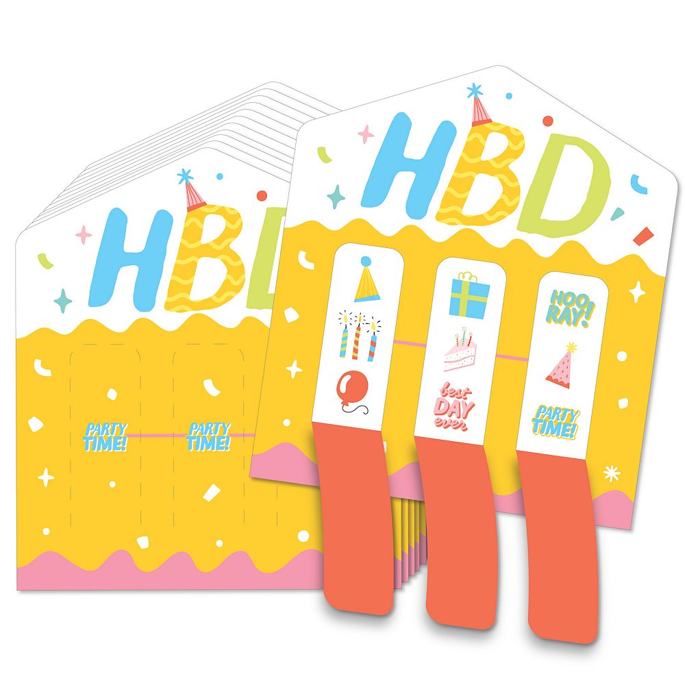 Big Dot Of Happiness Party Time - Game Pickle Cards - Pull Tabs 3-in-a ...