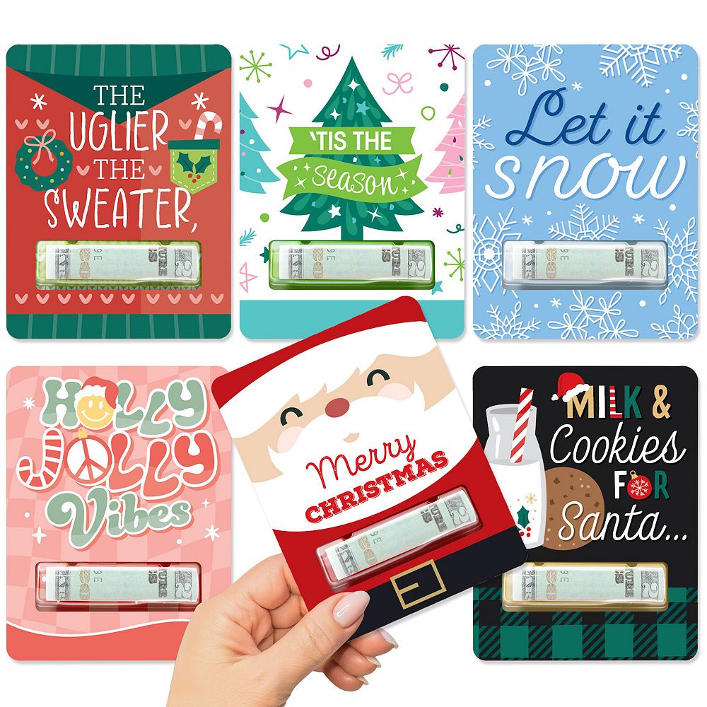 Big Dot Of Happiness Merry Christmas Cards - Diy Assorted Funny Money ...