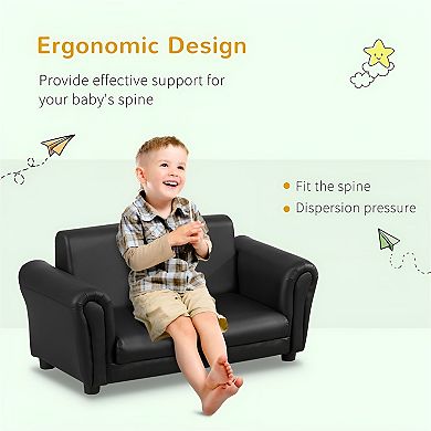 Kids Sofa Set With Footstool with Safety Edges, Plush Foam, and Non ...