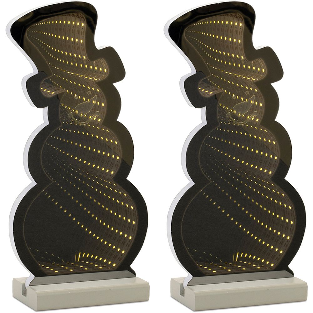 Illuminate Your Holidays with Snowman Infinity Light (Set of 2)
