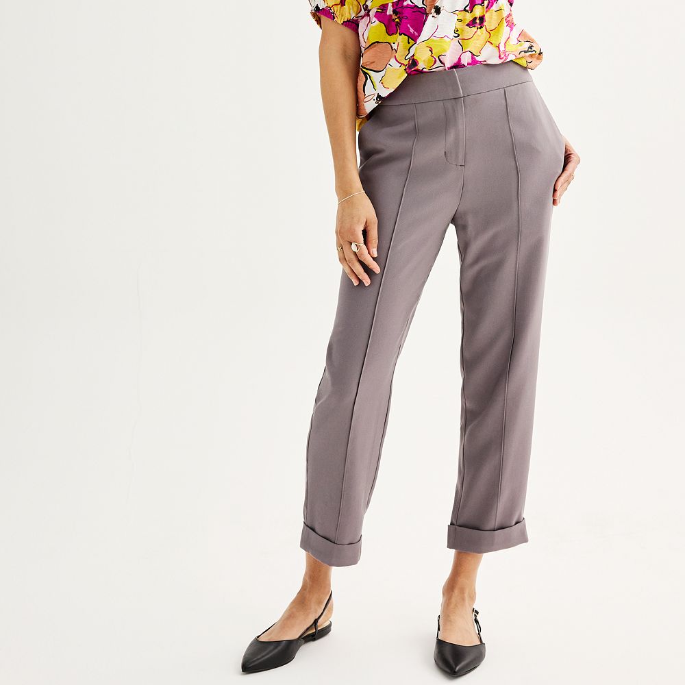 Women's Nine West Pintuck Roll Cuff Pants