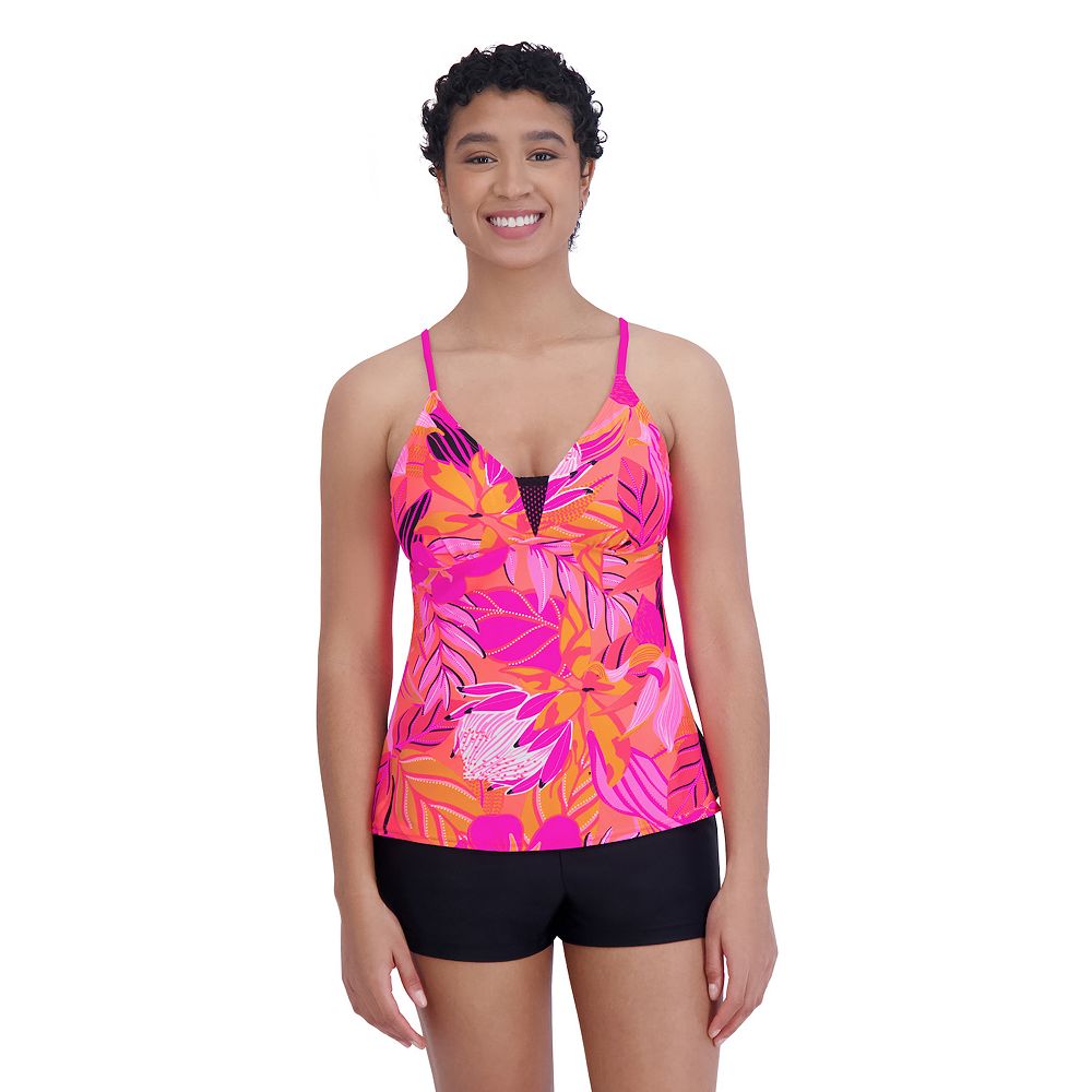 Women's ZeroXposur Floral Print Sweetheart Tankini Swimsuit Top