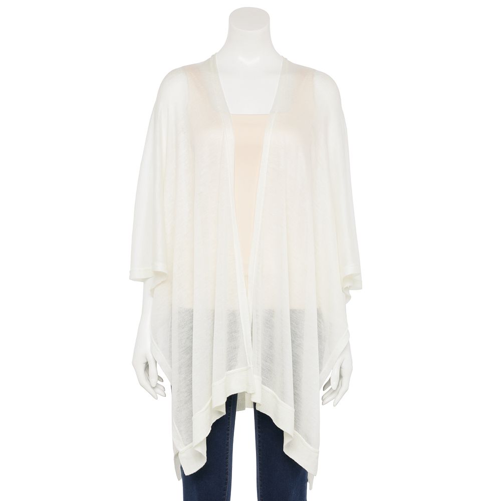 Women's Nine West Ribbed Knit Lightweight Ruana