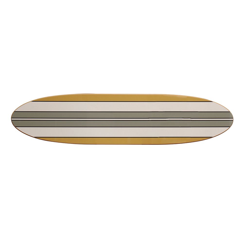 Storied Home Reclaimed Wood Striped Surfboard Wall Decor