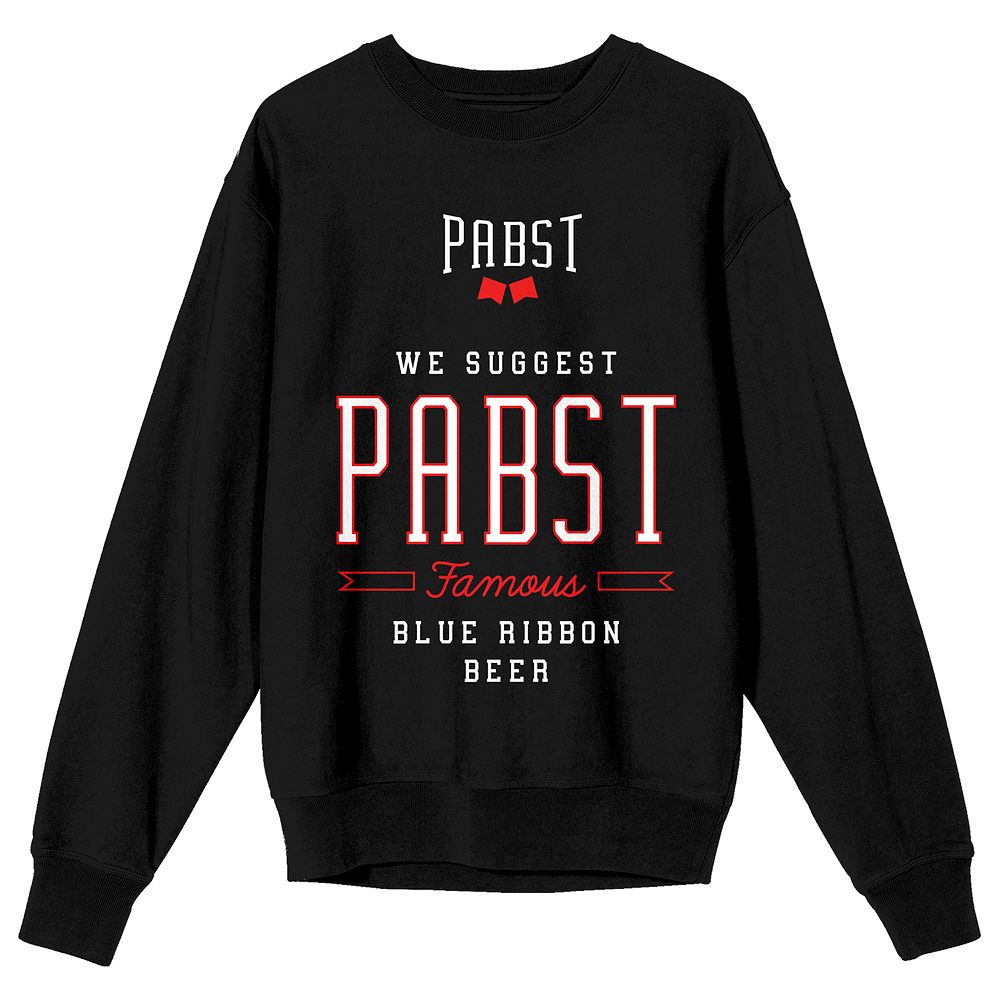 Women's Pabst Blue Ribbon Verbiage Graphic Crewneck Sweater
