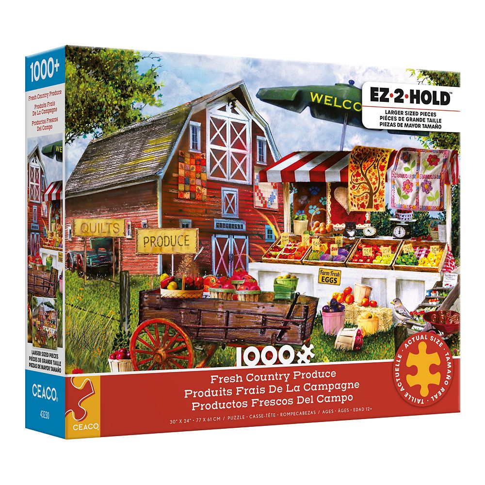 Ceaco 1000 pc. Fresh Country Produce Oversized Jigsaw Puzzle