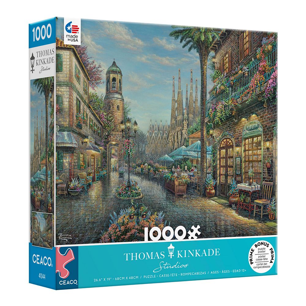 Ceaco 1000 pc. Thomas Kinkade Spanish Café Jigsaw Puzzle