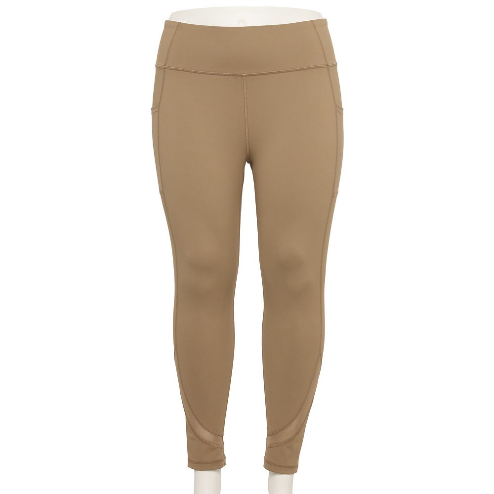 Plus Size Tek Gear® Ultrastretch Mesh Pieced 7/8 Leggings