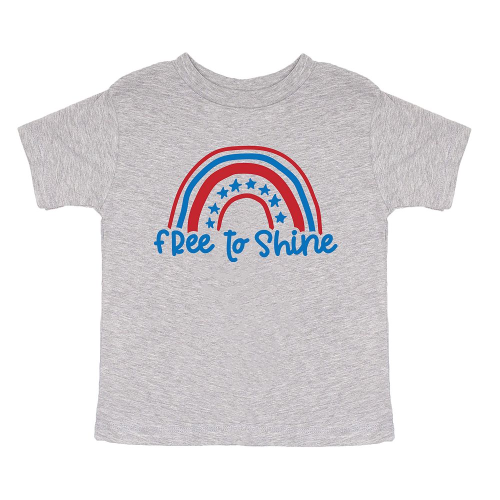 Free To Shine Rainbow Youth Short Sleeve Graphic Tee