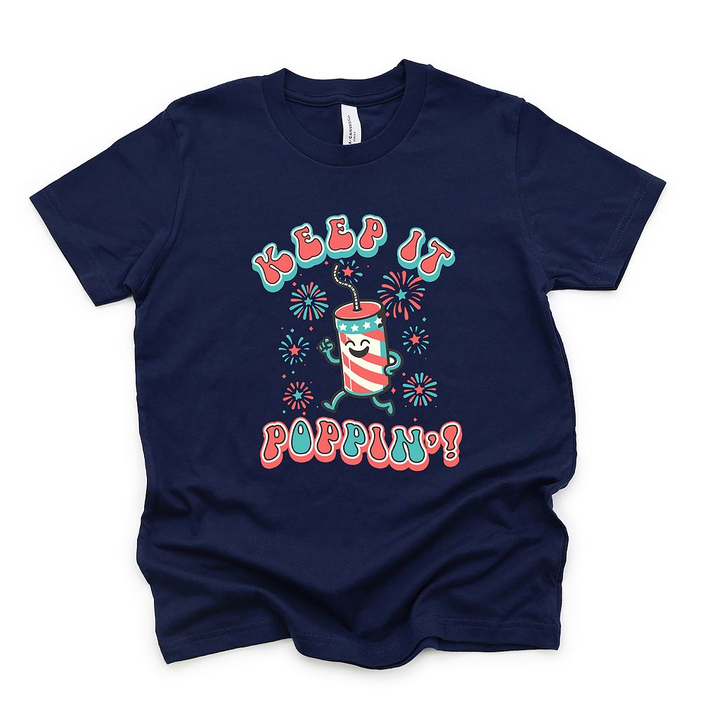 Keep It Poppin' Firework Toddler Short Sleeve Graphic Tee