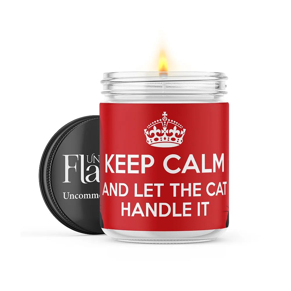 Keep Calm And Let The Cat Handle It - 22-oz Candle Jar - Volcano
