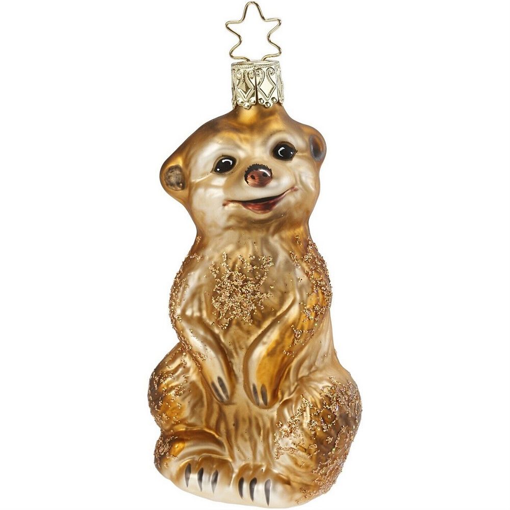 Inge Glas South African Meerkat German Glass Christmas Ornament Free Box