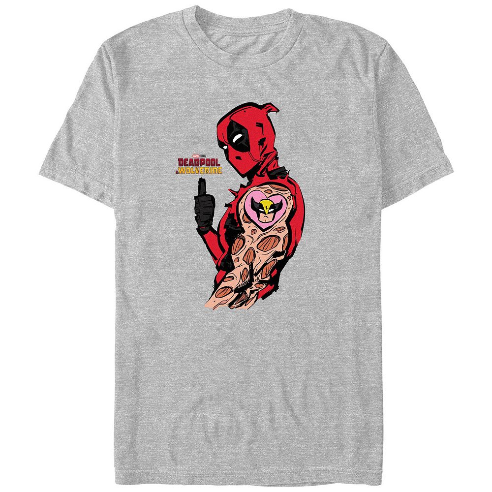 Men's Marvel Deadpool And Wolverine Heart Wolverine Tattoo Graphic Tee