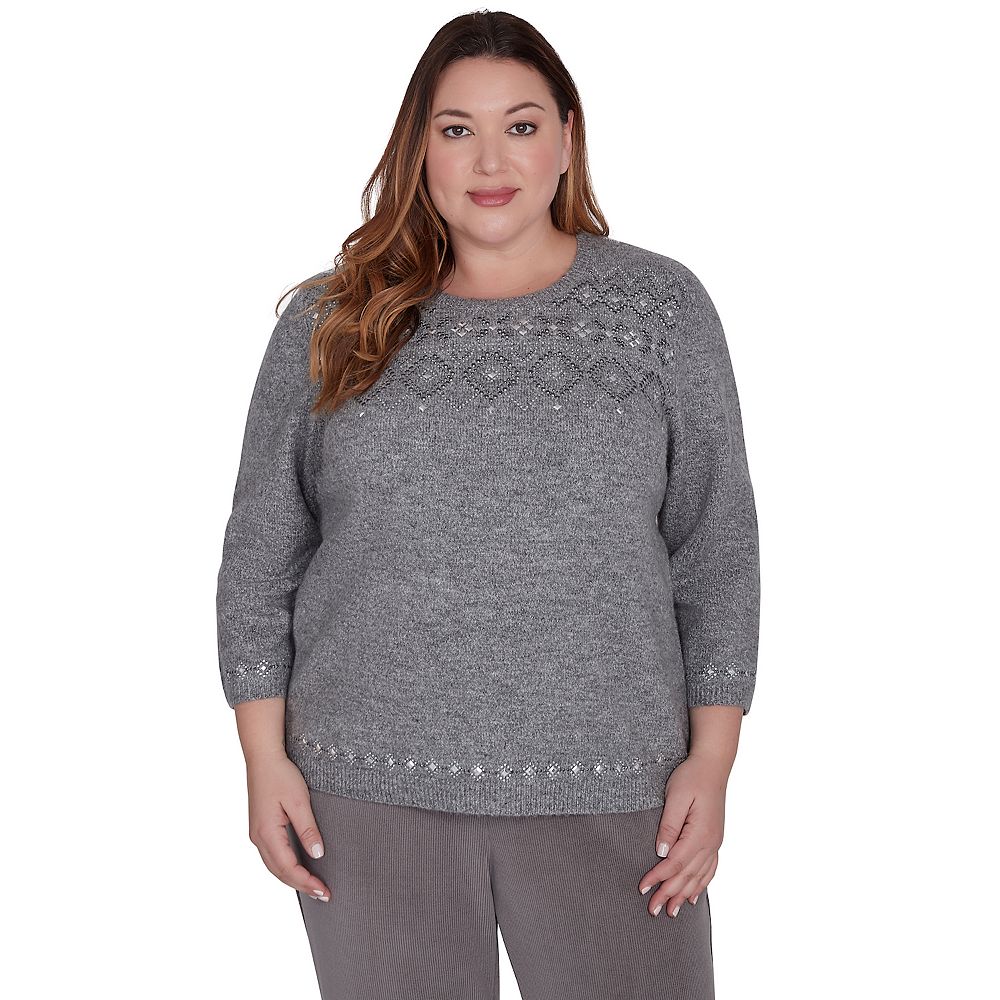 Plus Size Alfred Dunner Fairisle Sweater