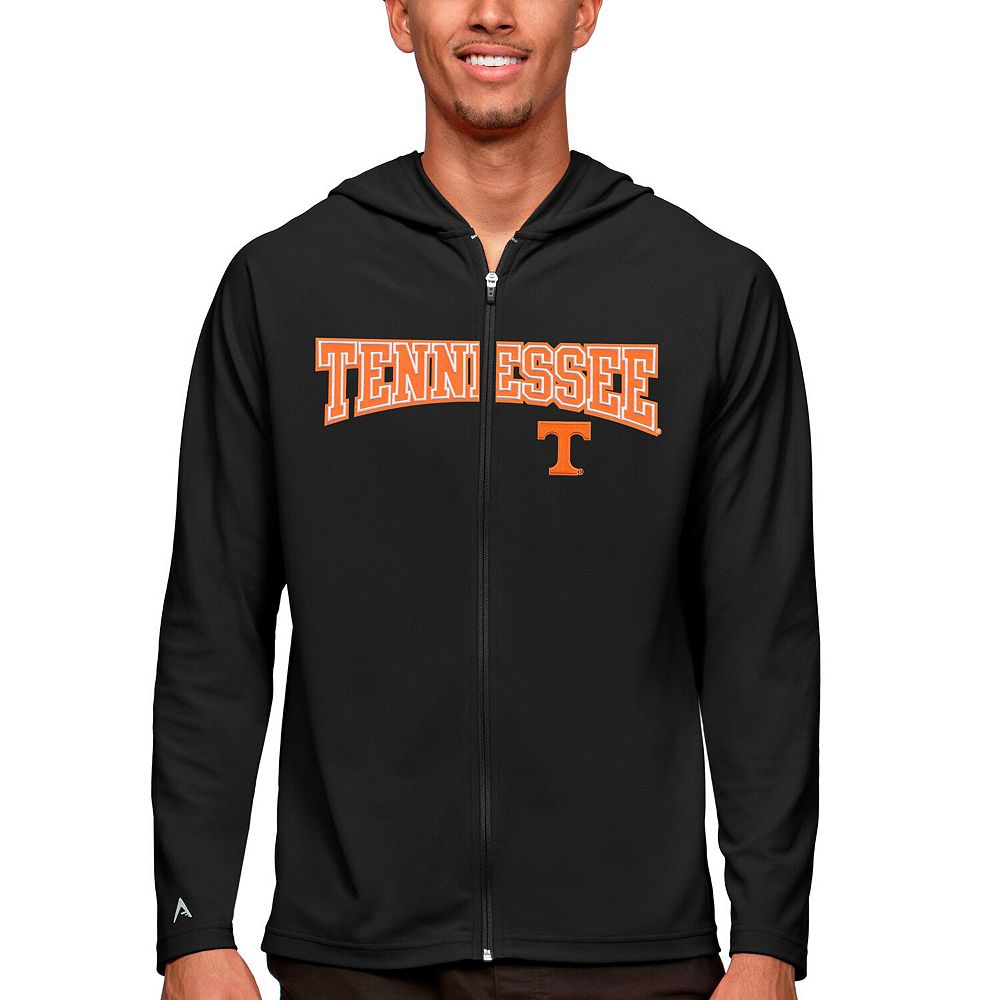 Men's Antigua Black Tennessee Volunteers Wordmark Legacy Full-Zip Hoodie