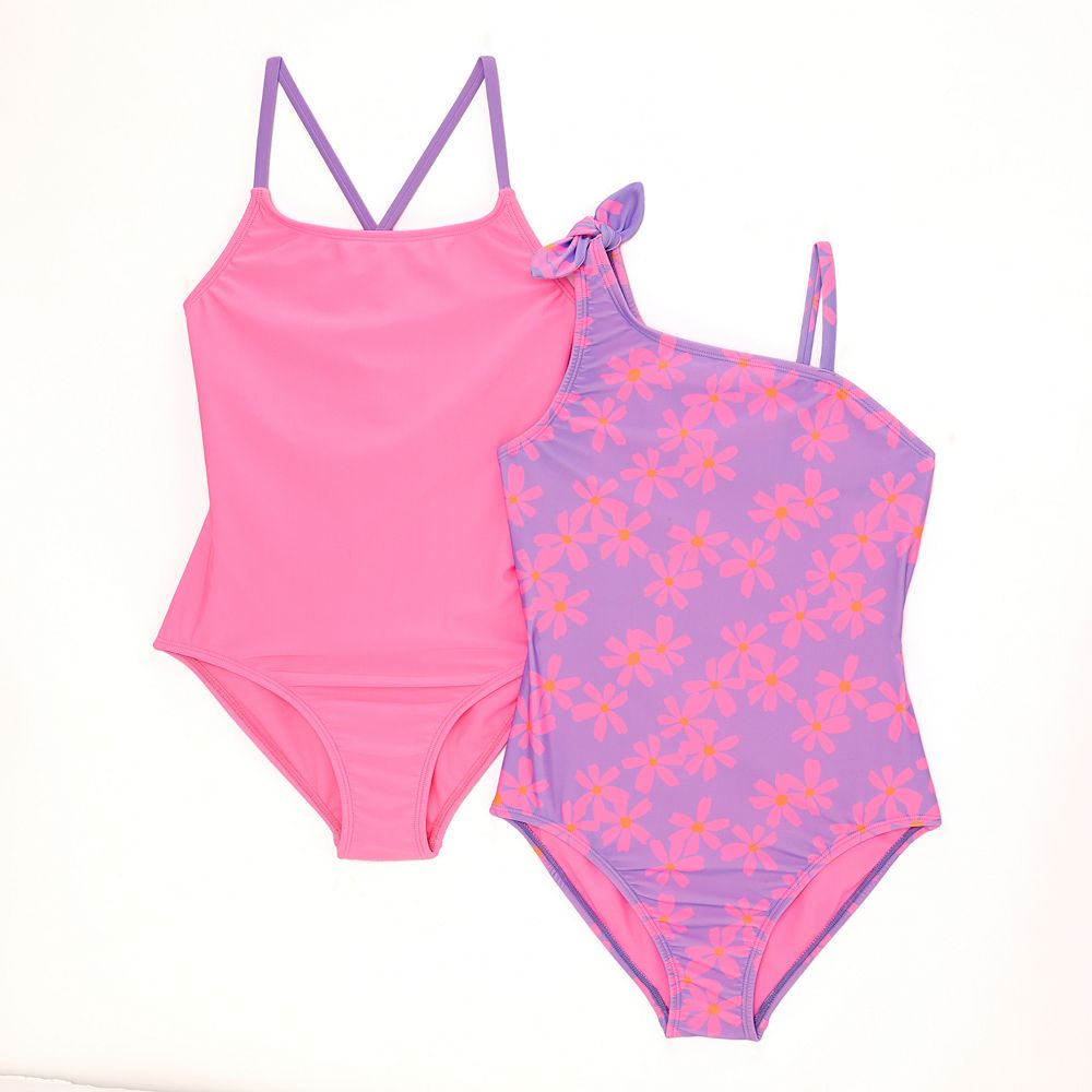 Girls 4-16 Catalina Swimwear 2-Pack One Piece Swimsuit Set