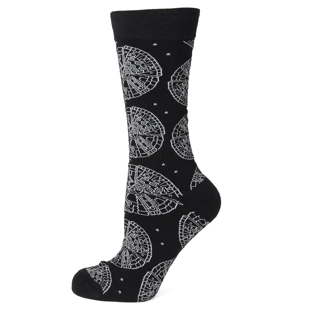 Millennium Falcon Blueprint Black Men's Socks