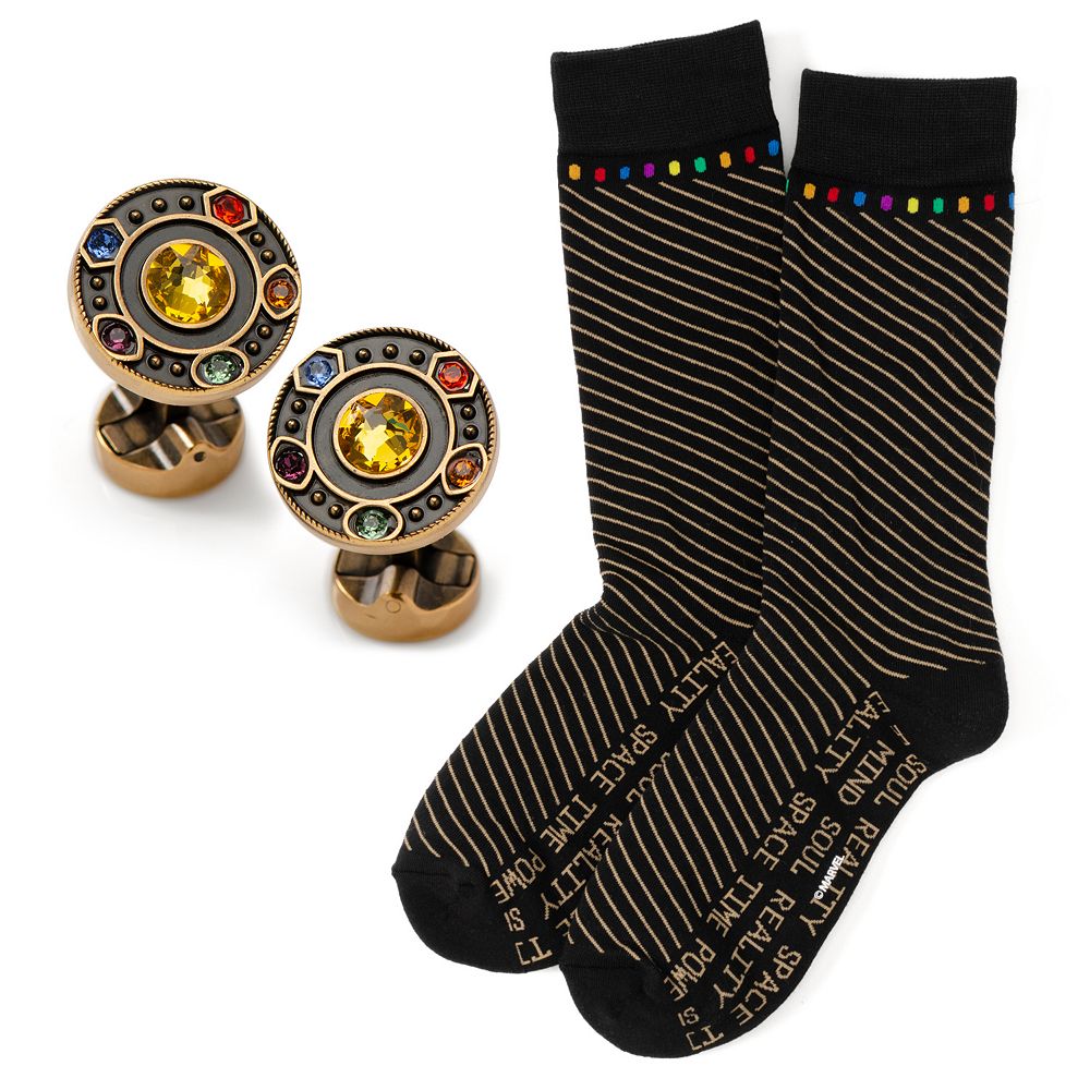 Infinity Stones Cufflinks And Sock Gift Set