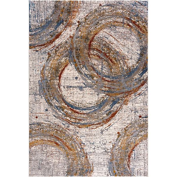 Luxe Weavers Geometric Abstract Circle Area Rug