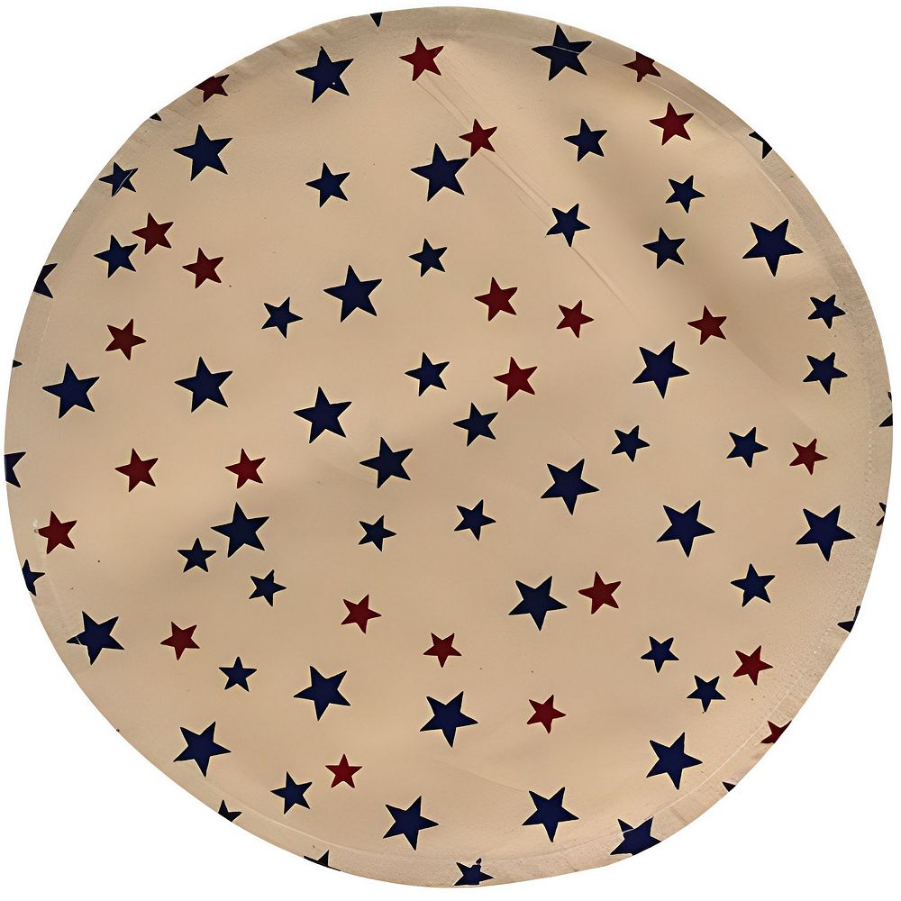 Round Mat With Stars - Americana Decor for Tables and Counters