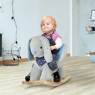 Rabbit Rocking Chair Durable Poplar Wood with Playful Design for Kids