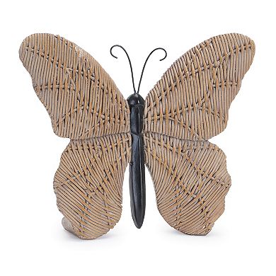 Set of 4 Wicker Butterfly and Dragonfly Shelf Sitters, Mid-Century ...