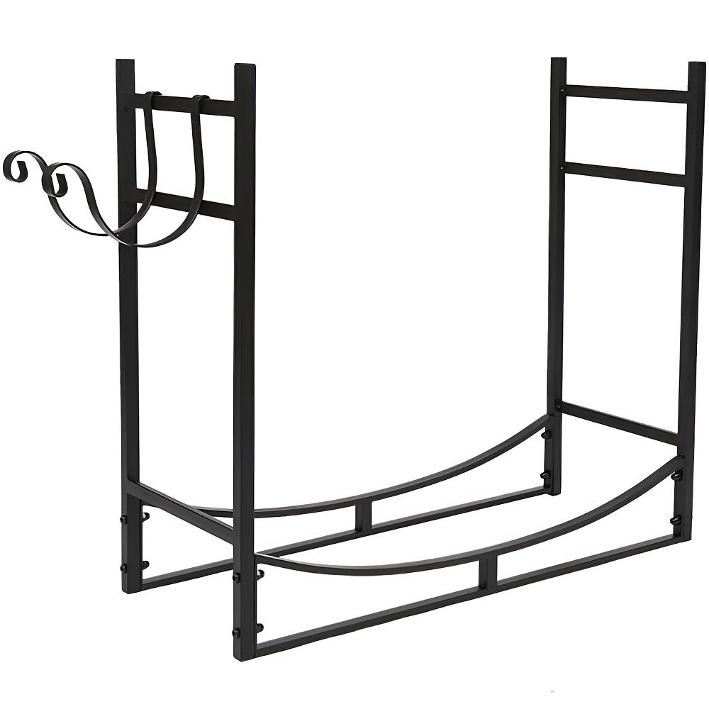 33" Galvanized Steel Firewood Holder for Indoor and Outdoor Use