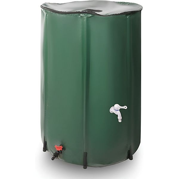 Rain Barrel Water Collector Rainwater Storage Container 100 Gallon