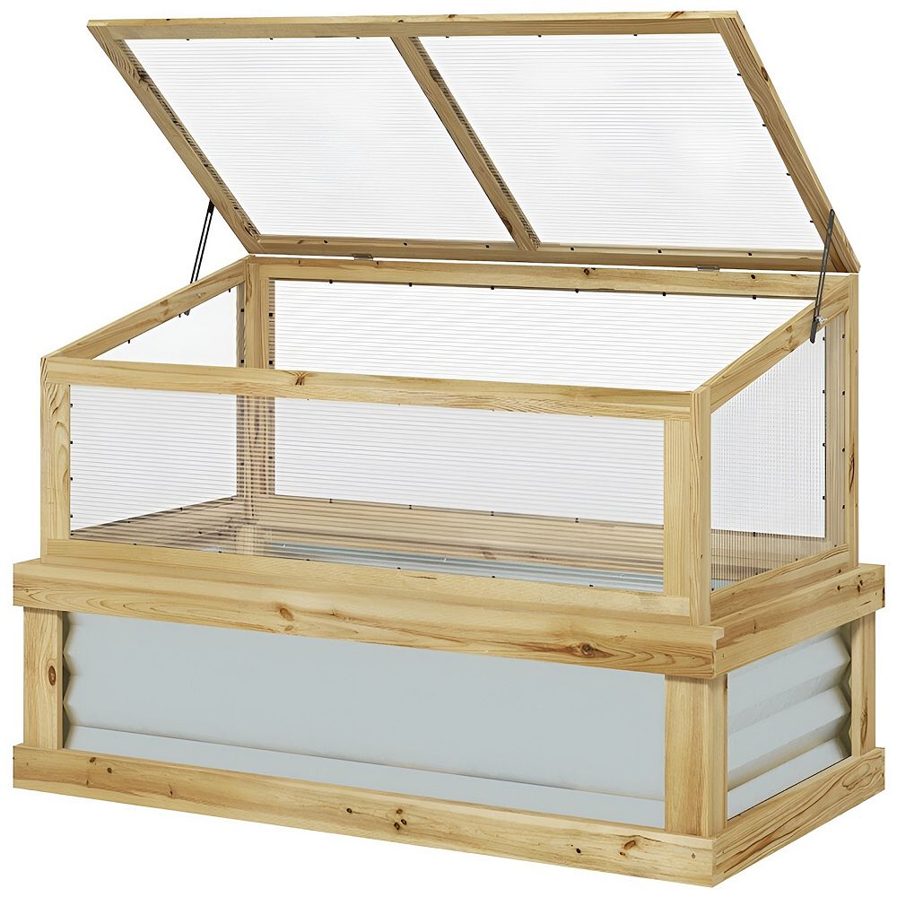 Natural Wood Flower Bed Greenhouse Planter Boxes for Optimal Plant Growth