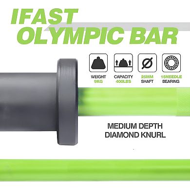 Barbell Bar Plates 4Ft Solid Iron Fitness Weightlifting