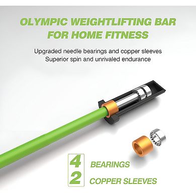 Barbell Bar Plates 4Ft Solid Iron Fitness Weightlifting