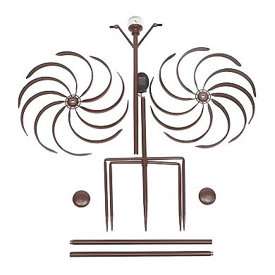 LED Light Wrought Iron Windmill - Whirlwind Design for Stylish Garden ...