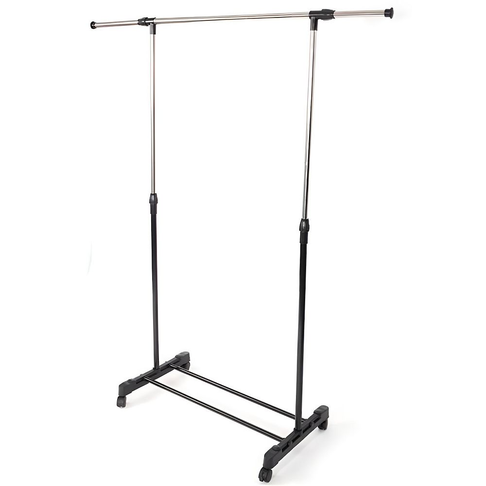 Single-bar Vertical & Horizontal Stretching Stand Clothes Rack with ...