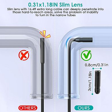 Industrial Endoscope Camera 1080p Waterproof Digital Snake Camera