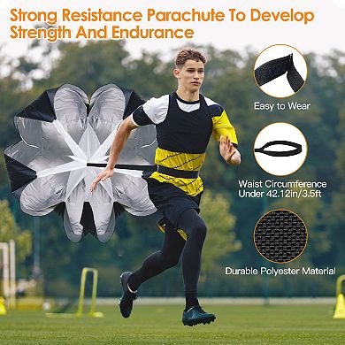 Speed Agility Training Equipment Set Including Cones Parachute Stakes ...