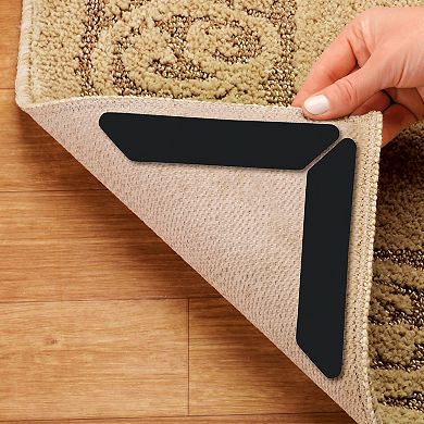 Collections Etc Non Slip Rug Corner Gripper Pads - Set Of 12