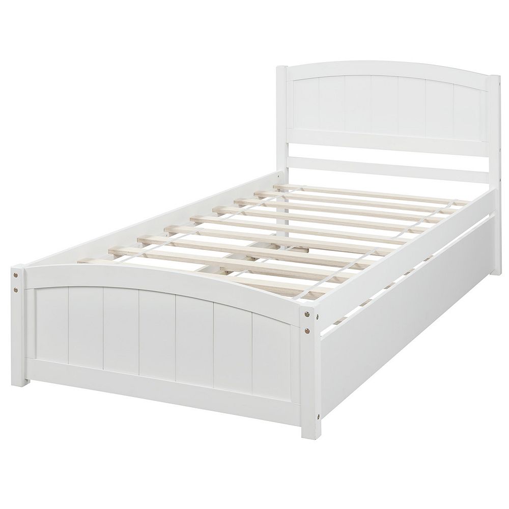 Merax Platform Bed With Trundle