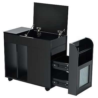 Merax Multifunctional End Table With Wheels