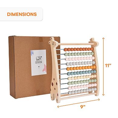 Abacus For Kids Math Counting Toy Made Of Wooden Beads And Rack