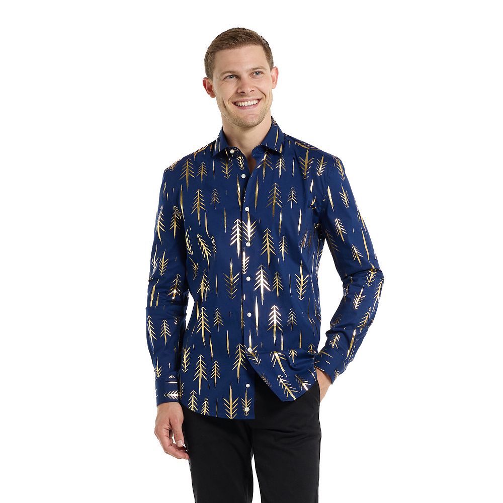 Men's OppoSuits Terrific Trees Slim-Fit Long Sleeve Button-Down Shirt