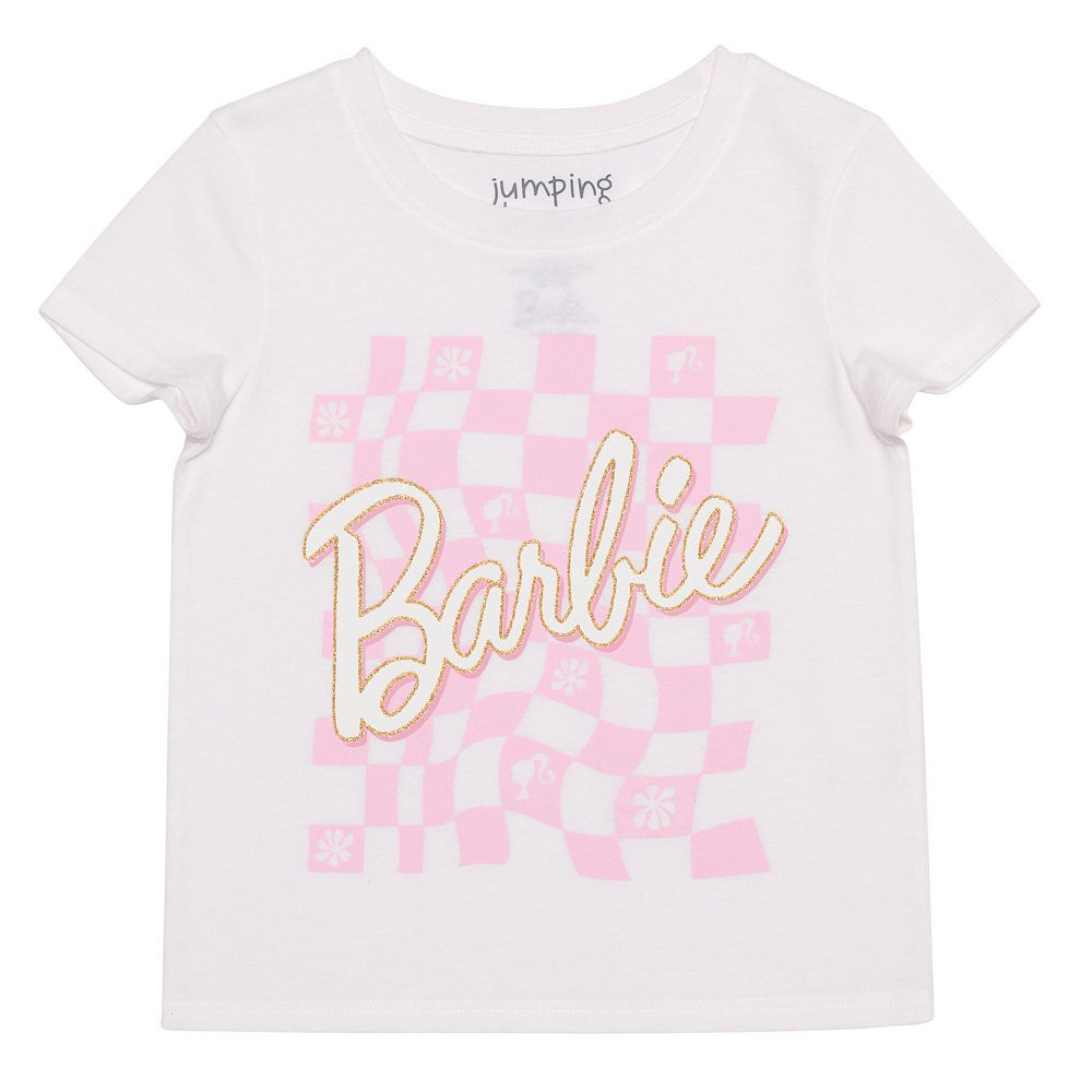 Baby & Toddler Girls Jumping Beans® Checker Barbie Short Sleeve Graphic Tee