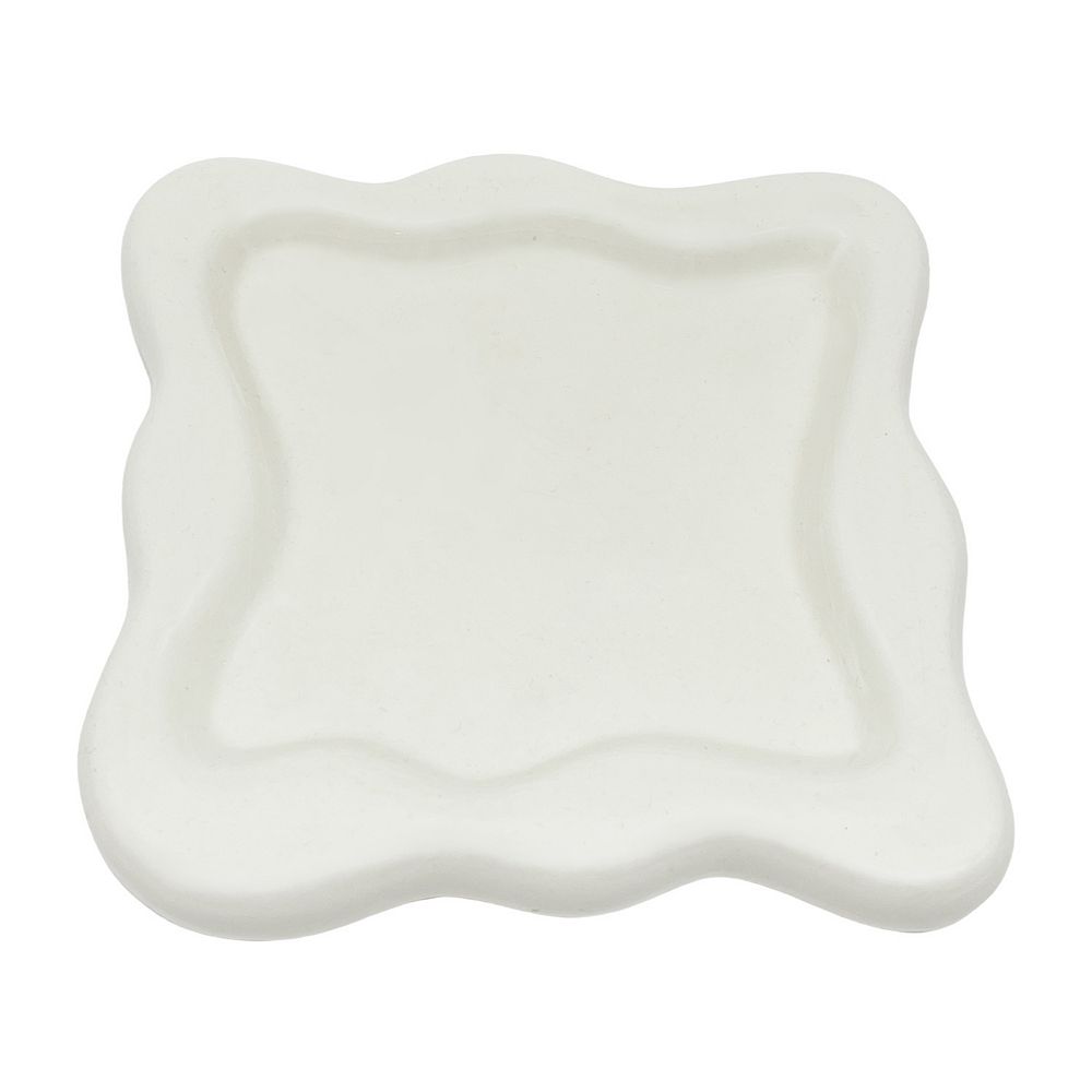 Everyday Decor White Ceramic Plate