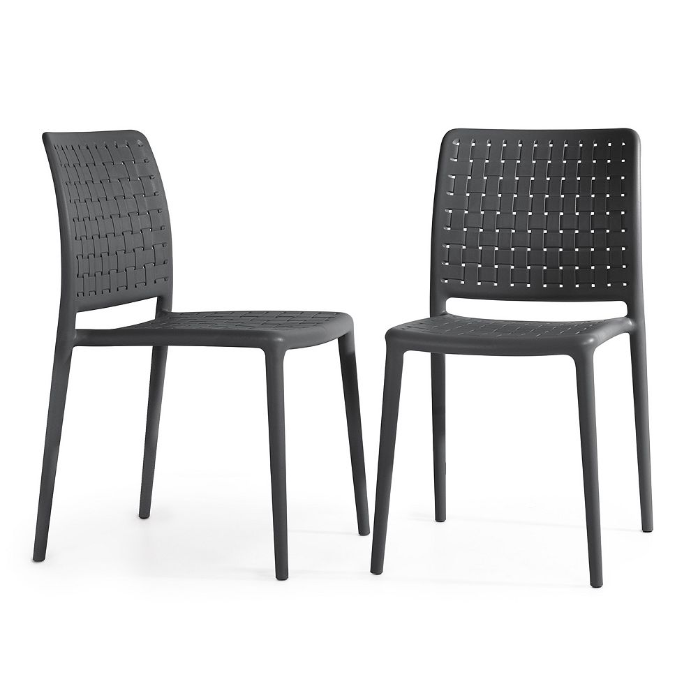 WRG Home Bari Modern Outdoor / Indoor Stacking Patio Dining Side Chair ... WRG Home Bari Modern Outdoor / Indoor Stacking Patio Dining Side Chair ...