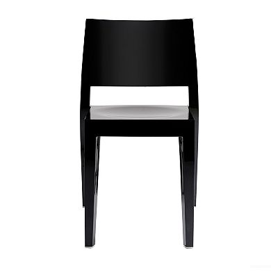 WRG Home Palermo Modern Outdoor / Indoor Stacking Patio Dining Chairs 2 ...