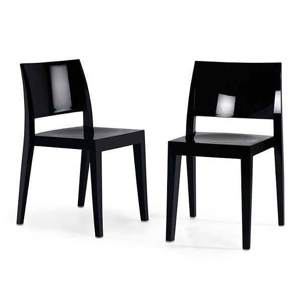 WRG Home Palermo Modern Outdoor / Indoor Stacking Patio Dining Chairs 2 ... WRG Home Palermo Modern Outdoor / Indoor Stacking Patio Dining Chairs 2 ...