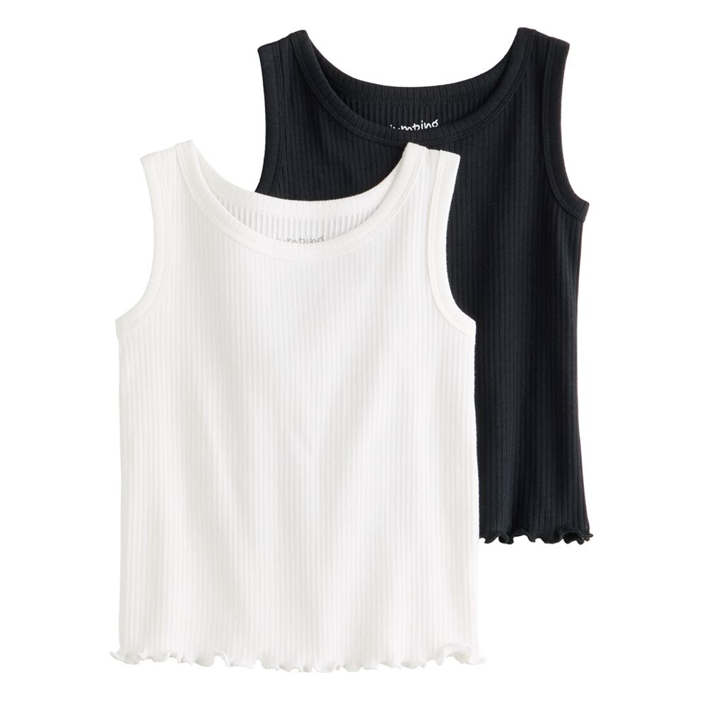 Girls 4-12 Jumping Beans® 2-pk. Essential Rib Tank