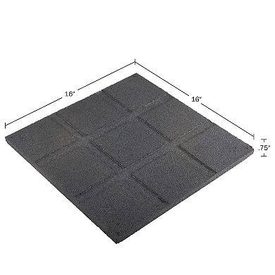 Pure Garden 8-Pack Red Rubber Deck Tiles