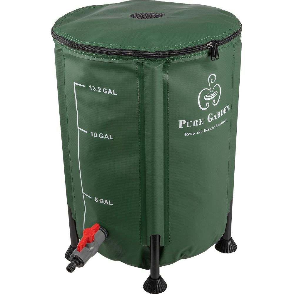 Pure Garden 13.2 Gallon Collapsible Rain Barrel