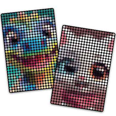 Make It Real: Stamp To Reveal: Cool Cat & Smily Dino - DIY 2 Dot Posters